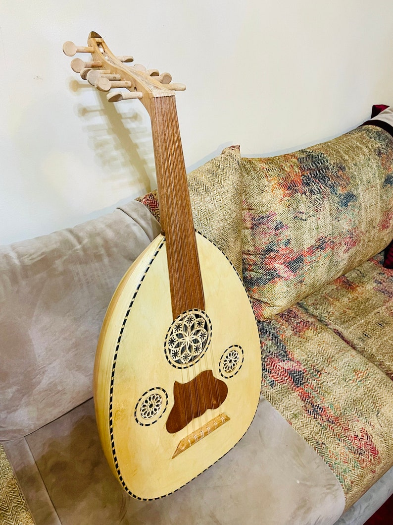 Large Lute OUD Wood Musical Instrument 11 Strings Tunes - Etsy