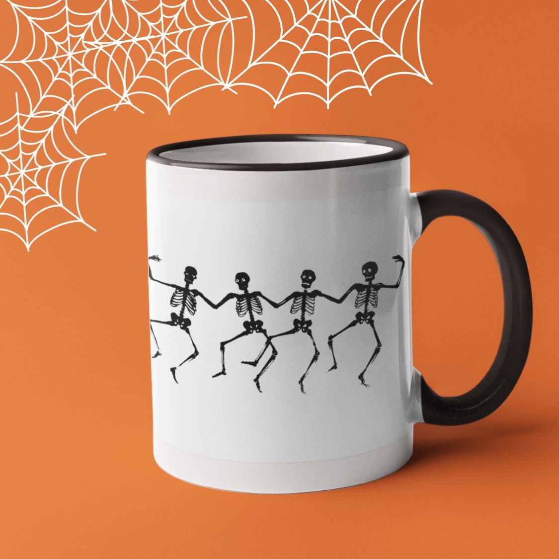 Dancing Skeletons Halloween Mug, Skeleton Mug , Halloween Coffee Mug ...