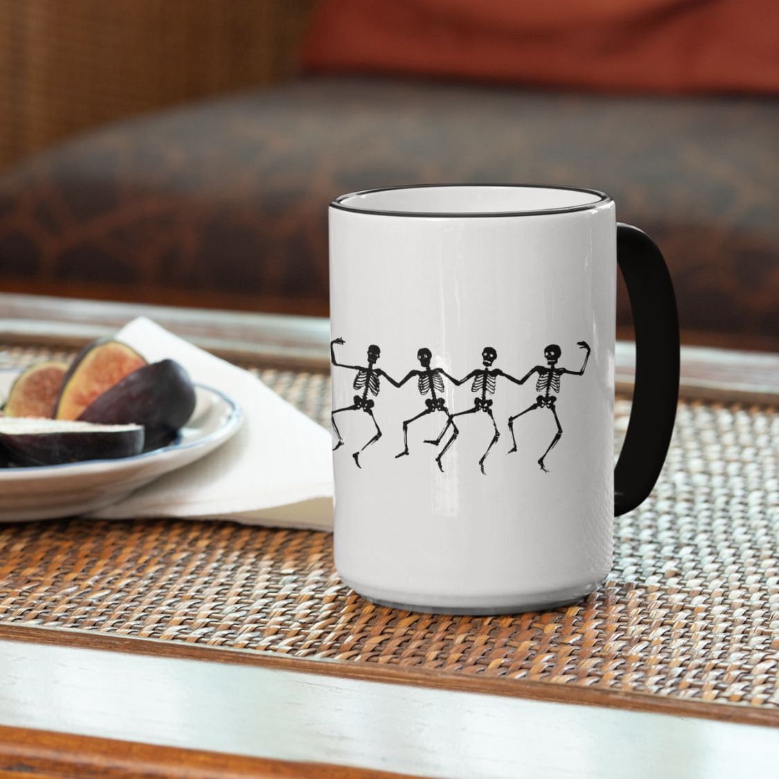 Dancing Skeletons Halloween Mug, Skeleton Mug , Halloween Coffee Mug ...