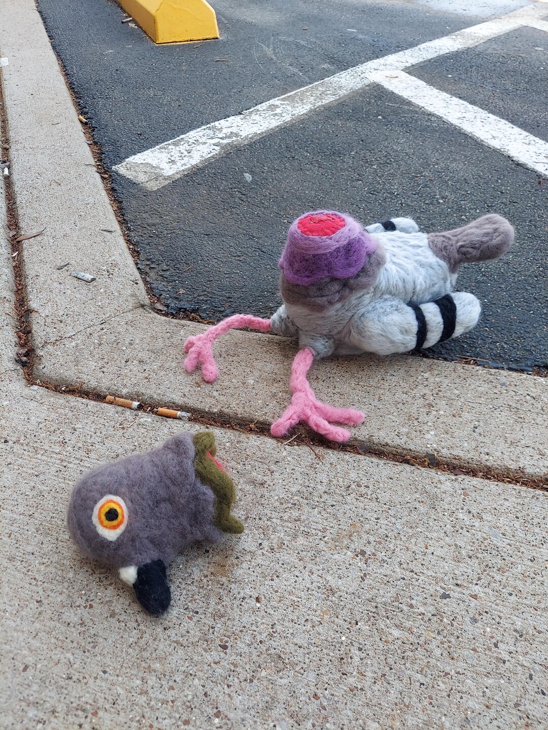 Paulo Paloma - Decapitated Pigeon Felted Wool Sculpture - Etsy