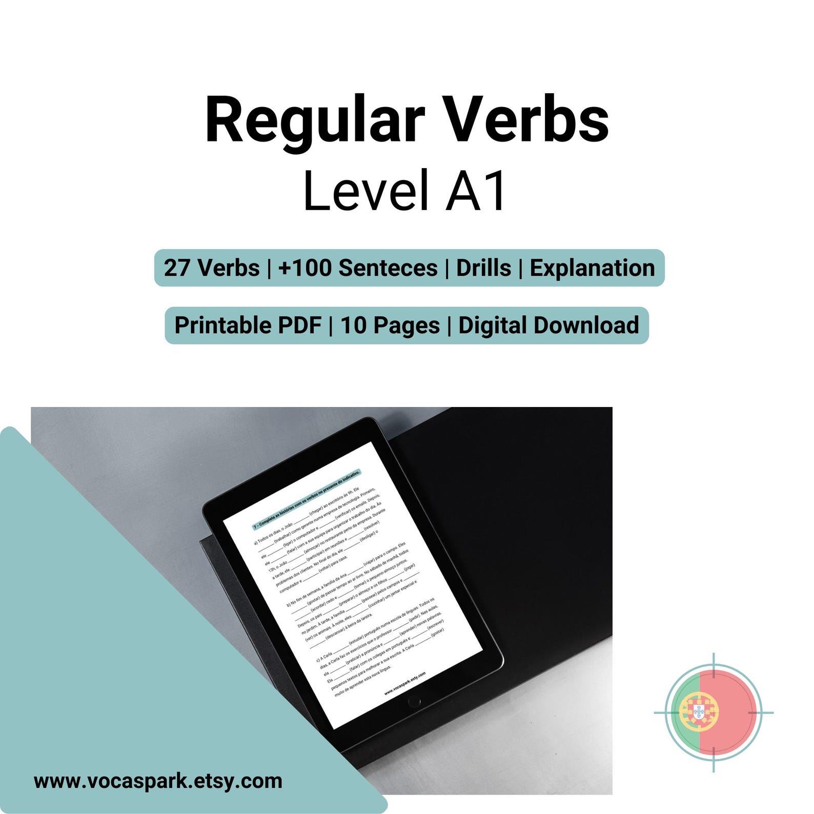 Regular Verbs - Portuguese Exercises, Portuguese Drills, Verbs Present ...