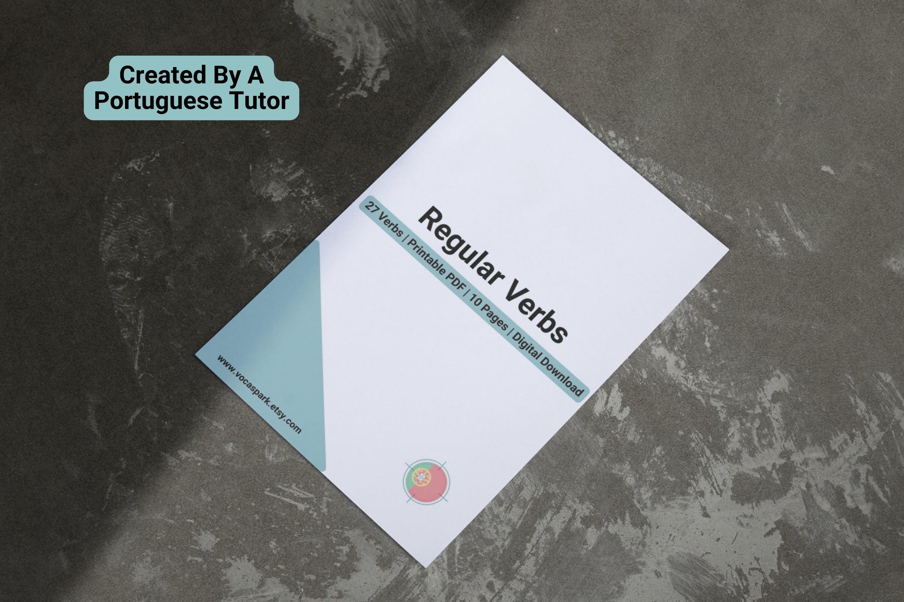 Regular Verbs - Portuguese Exercises, Portuguese Drills, Verbs Present ...