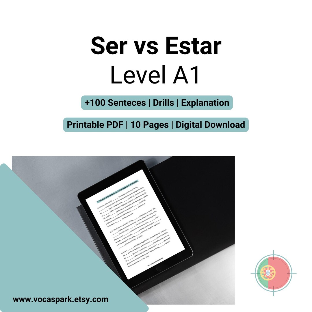 Ser Vs Estar - Portuguese Exercises, Portuguese Drills, Verbs Present ...