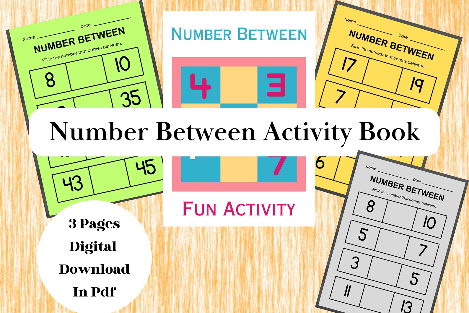 Number Between Fun - Interactive Activity Book for Kids to Learn ...