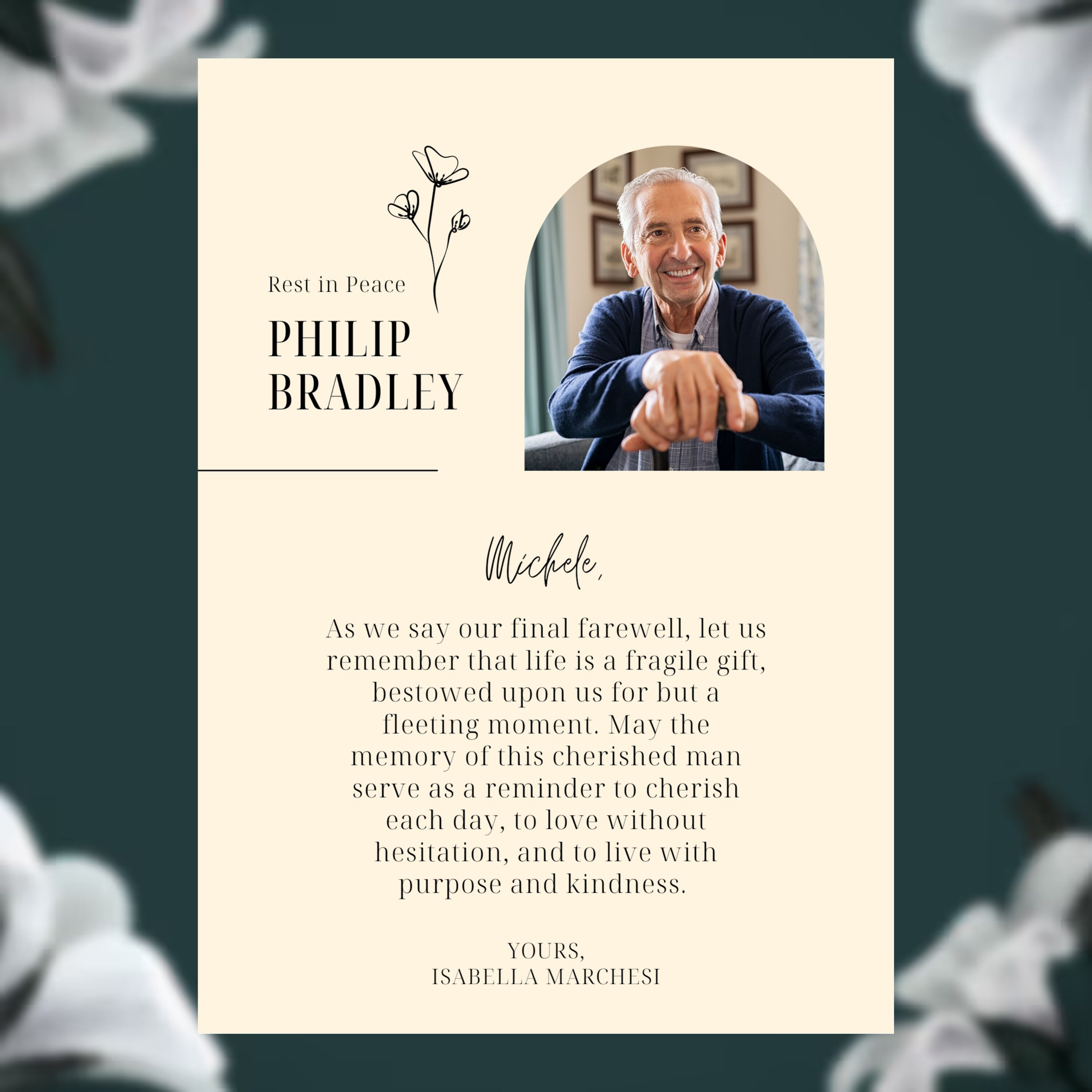 Sympathy and Memorial Tribute: Elegant Funeral Prayer Card Templates ...