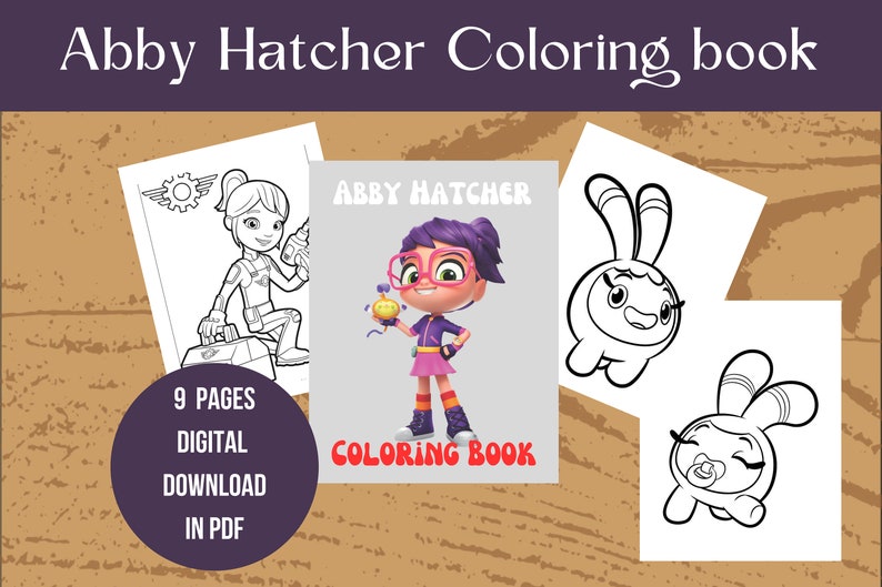 Abby Hatcher Coloring Book for Kids - Printable Digital Download With ...