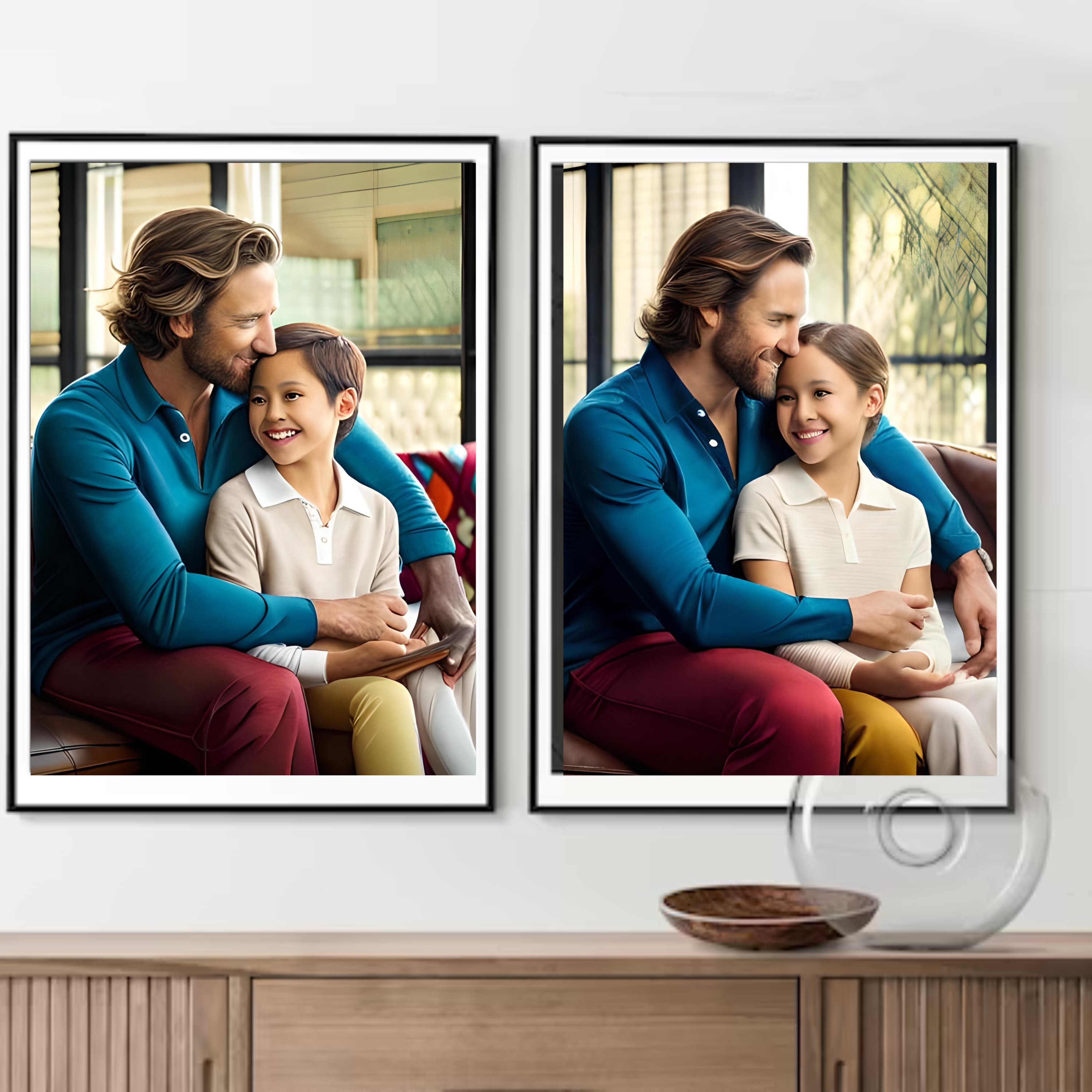 Parent Father's Love AI Art | Personalized Wall Decor | Father's Day ...