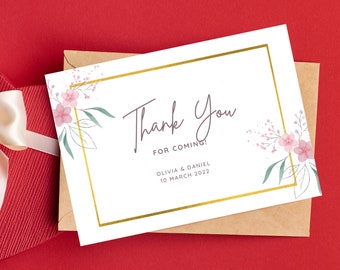Thank You Card Template | Instant Download | Editable | Printable ...