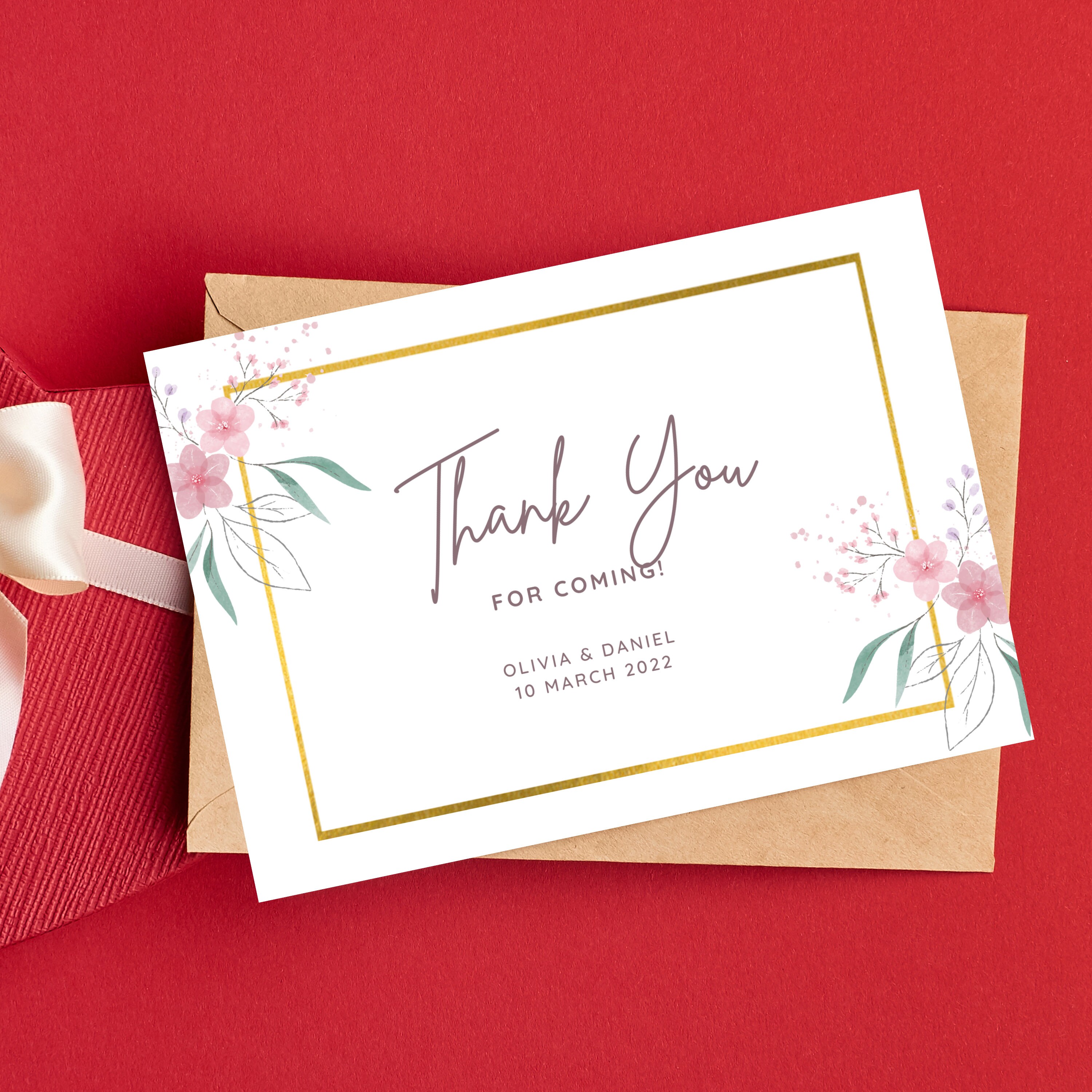 Thank You Card Template | Instant Download | Editable | Printable ...