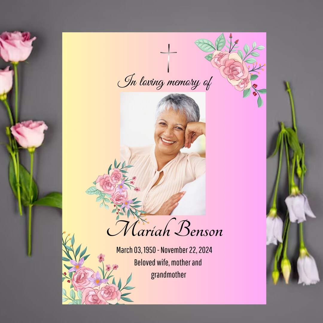 Unique and Personalized Funeral Invitation Templates | Customizable ...