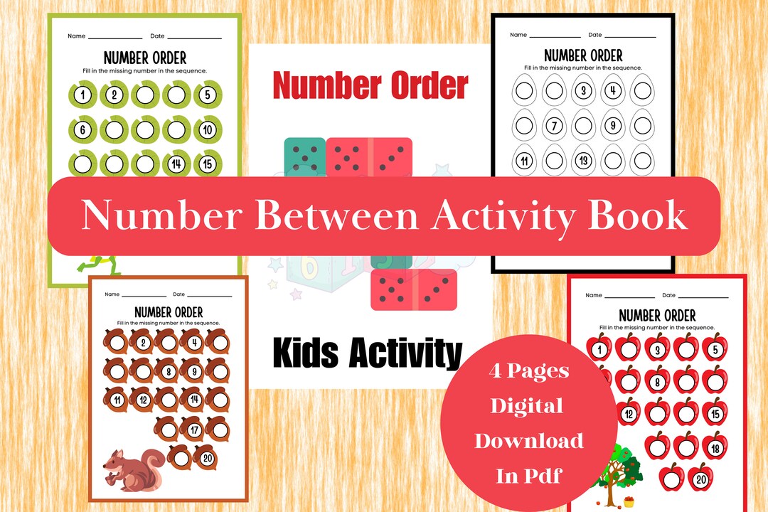 Ordering Numbers Fun Activity Book for Kids | Educational Counting and ...