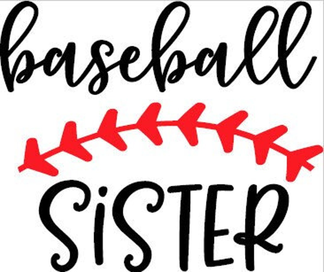 Baseball Sister SVG - Etsy