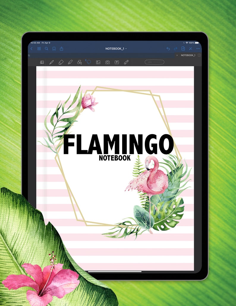 Flamingo Digital Notebook for Goodnotes, 3 Cover Designs, 6 Sticky ...