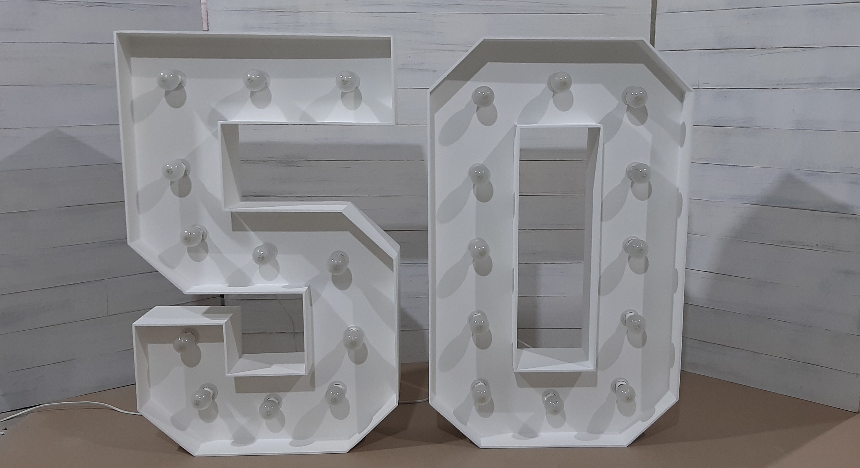 Big Numbers. Twisting Decor for Your Anniversary. Giant Numbers With ...