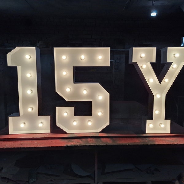 Marquee Numbers - Etsy