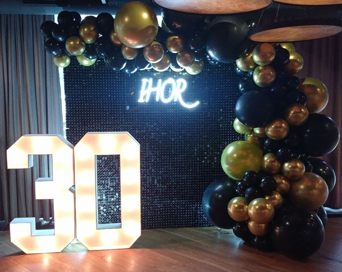 Large Numbers With Light Bulbs, Numbers for Birthday, Anniversary ...