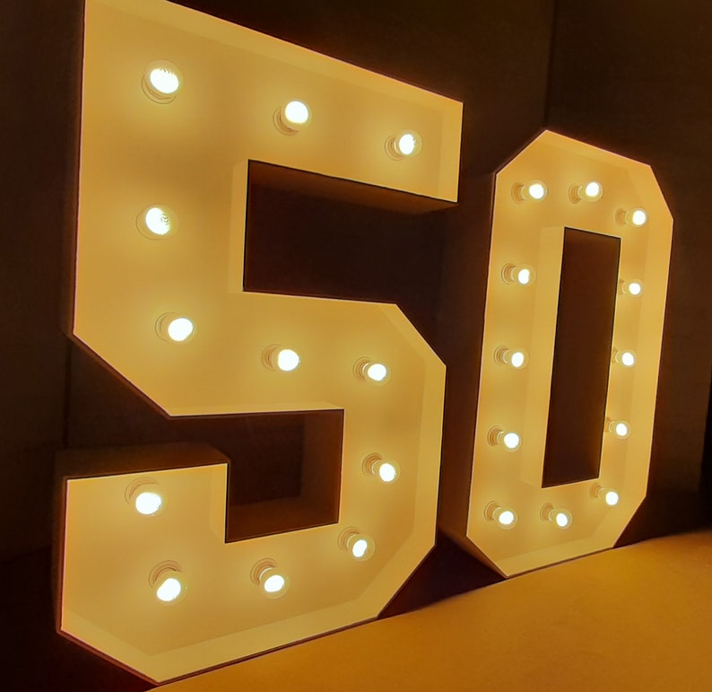 Big Numbers. Twisting Decor for Your Anniversary. Giant Numbers With ...