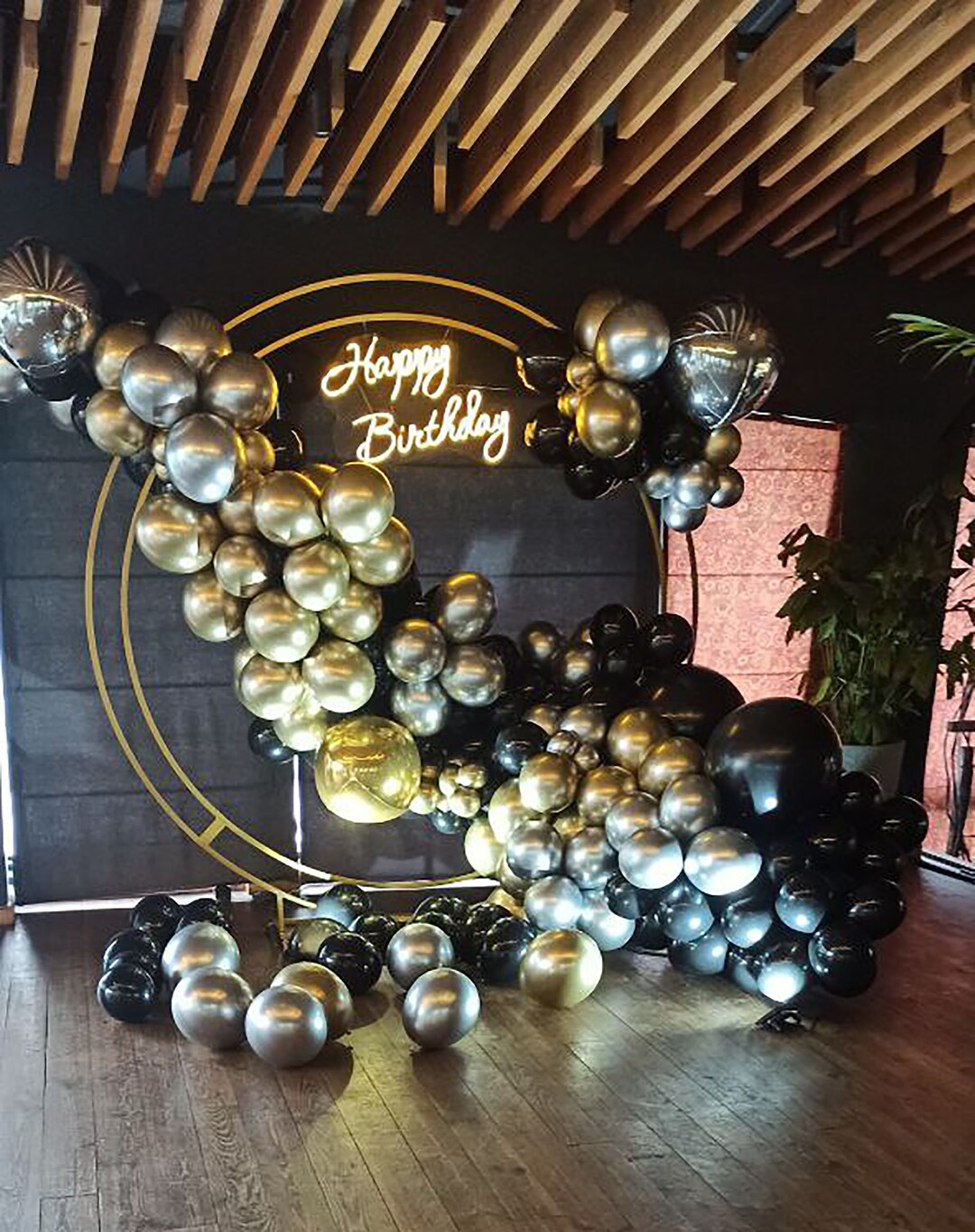 For Wedding. Anniversary Backdrop. Circle Arch Frame, Geometric Arch ...