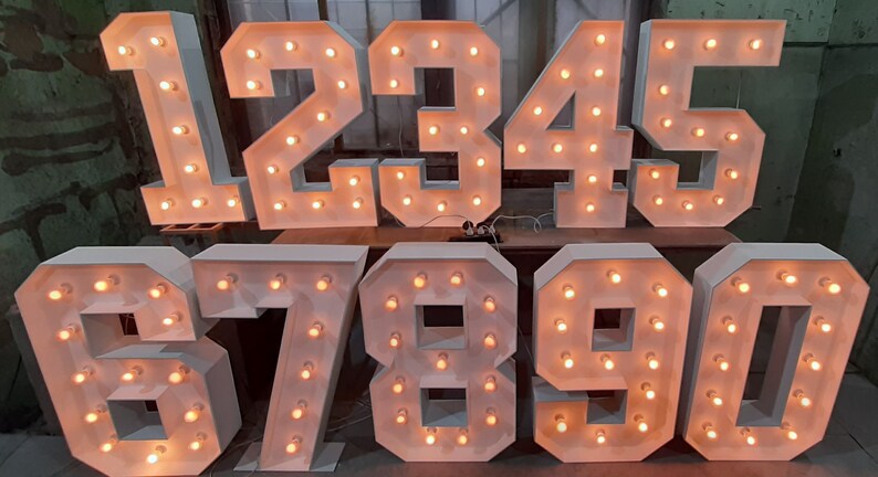 Big Light up Numbers, Birthday Items, Number Lights. Big Letters ...