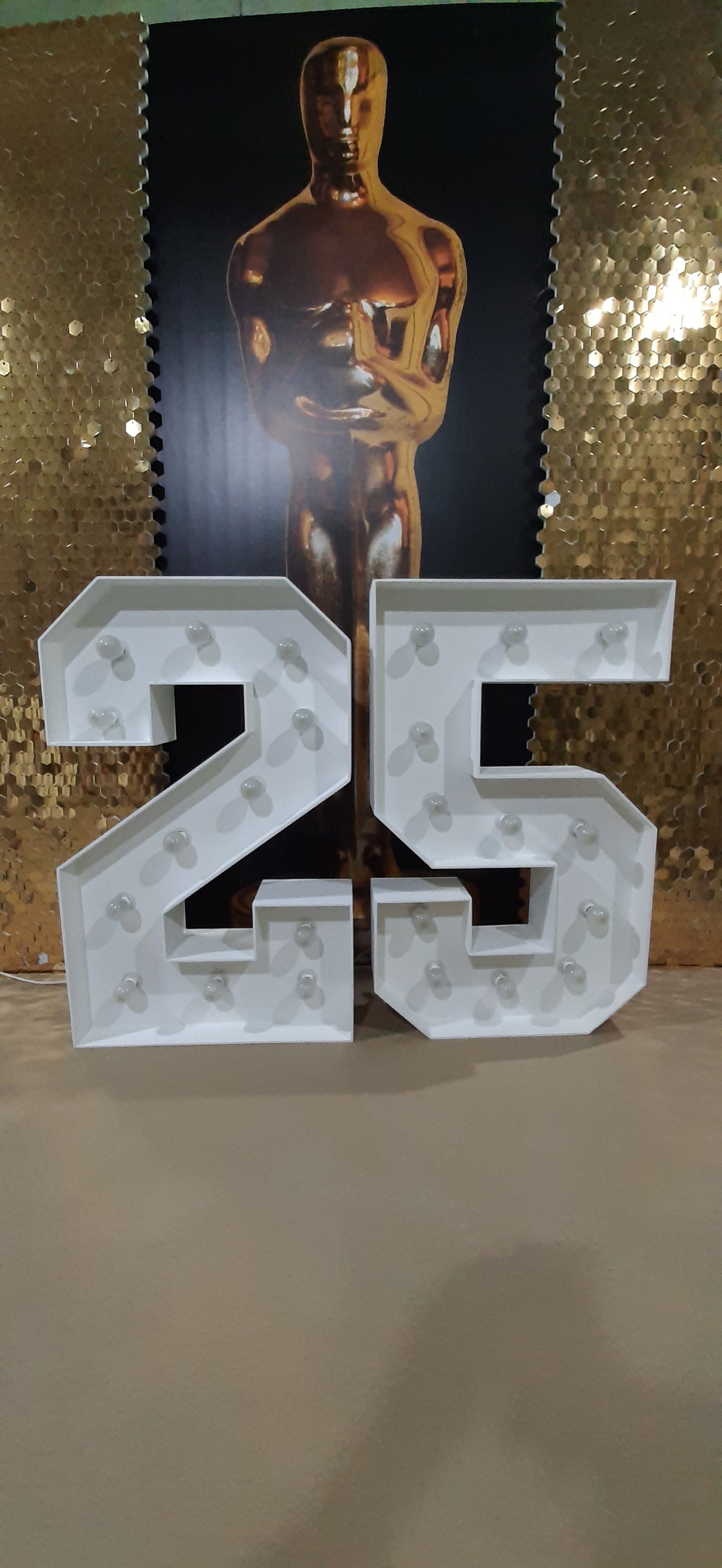 Large Numbers With Light Bulbs, Numbers for Birthday, Anniversary ...