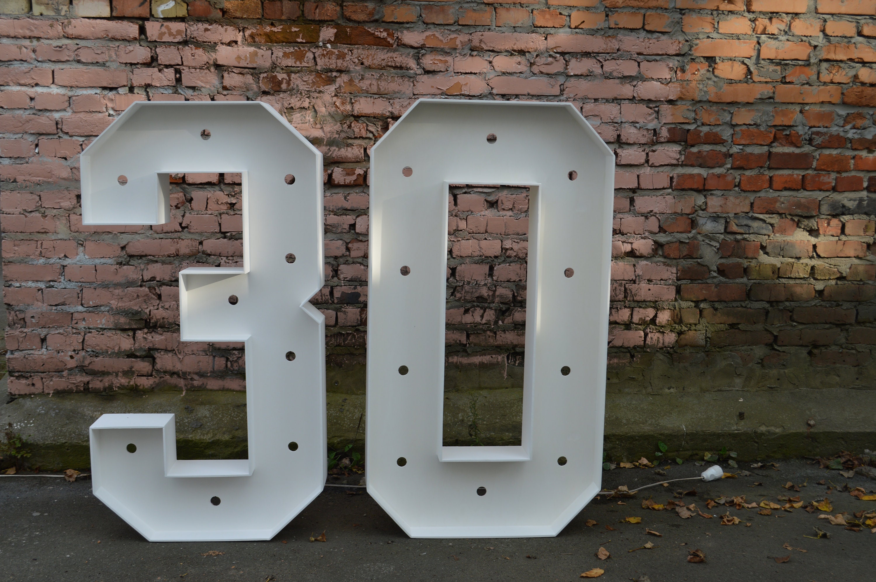 Large Numbers With Light Bulbs, Numbers for Birthday, Anniversary ...