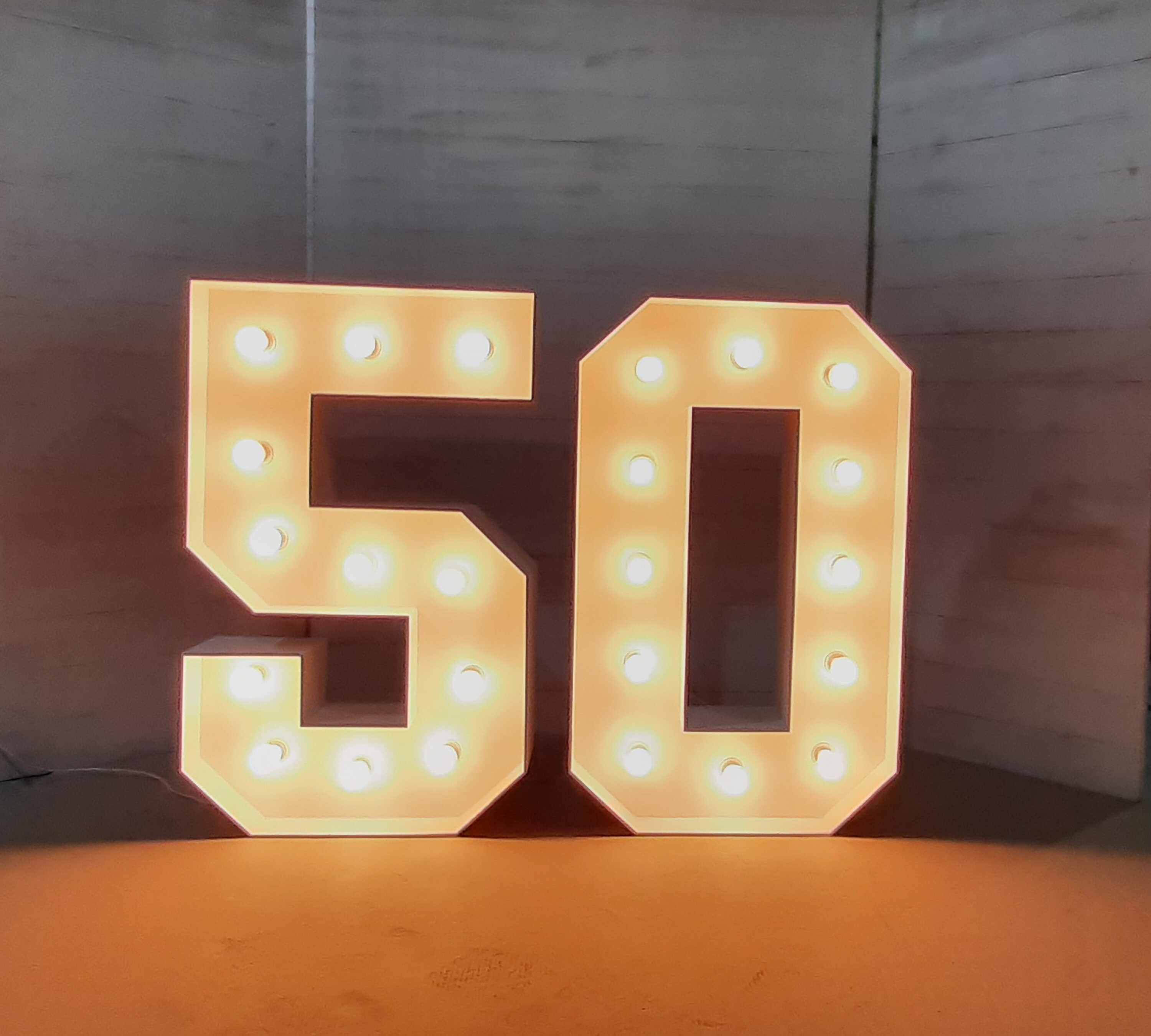 Big Numbers. Twisting Decor for Your Anniversary. Giant Numbers With ...