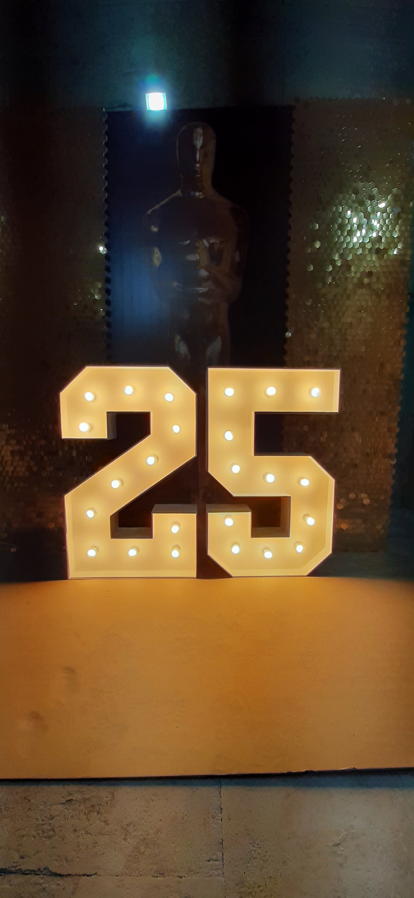 Large Numbers With Light Bulbs, Numbers for Birthday, Anniversary ...