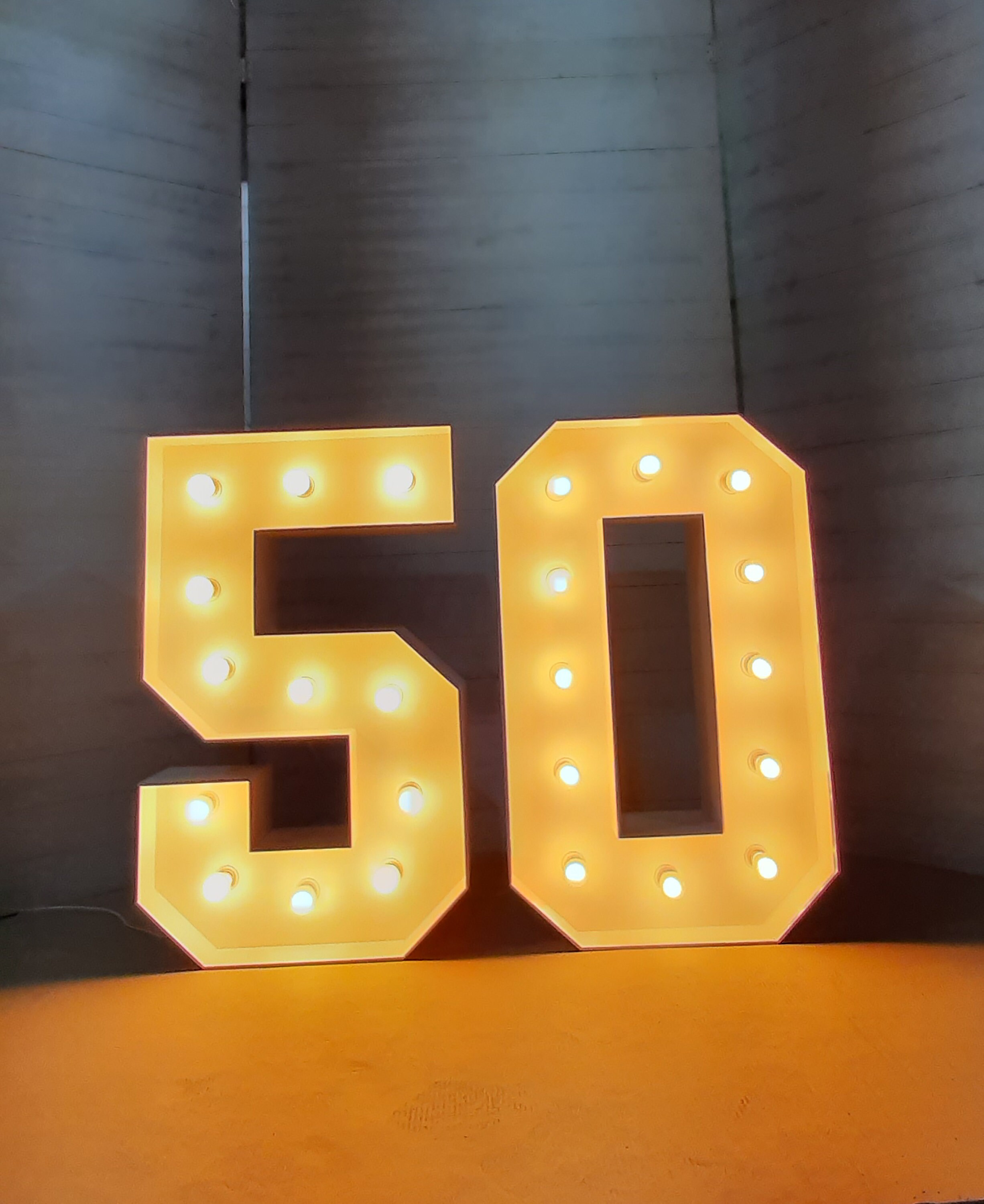 Big Numbers. Twisting Decor for Your Anniversary. Giant Numbers With ...