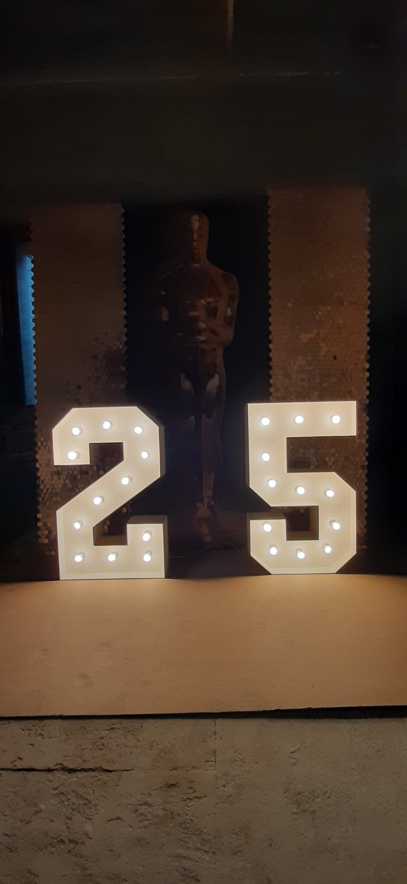 Large Numbers With Light Bulbs, Numbers for Birthday, Anniversary ...