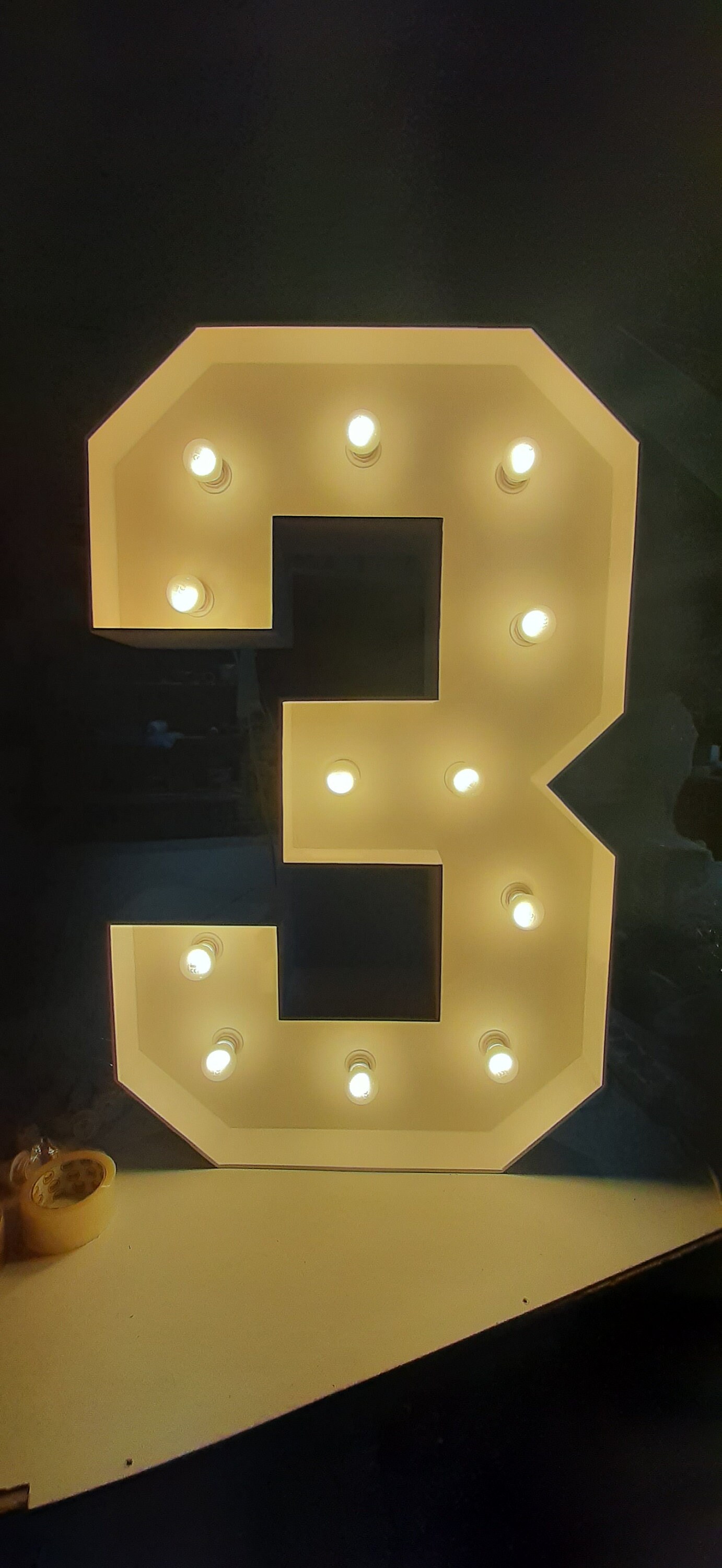 Large Marquee Numbers 4ft Tall, Giant Light up Numbers, Photo Booth ...