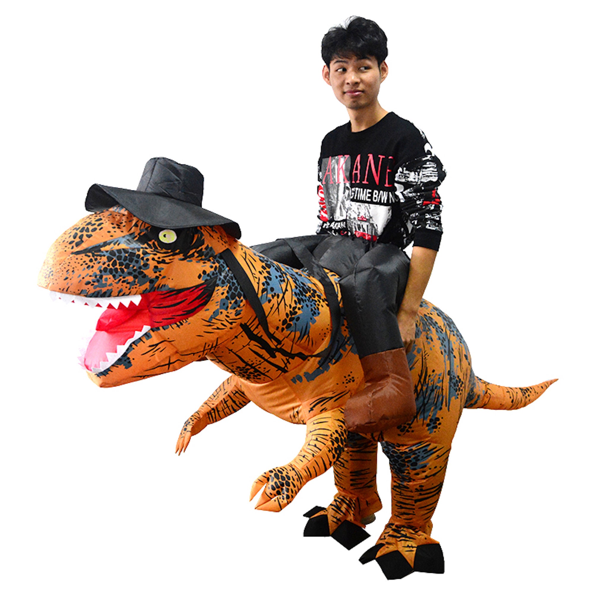 Adult Inflatable Ride On T Rex Dinosaur Costume The Ultimate Etsy