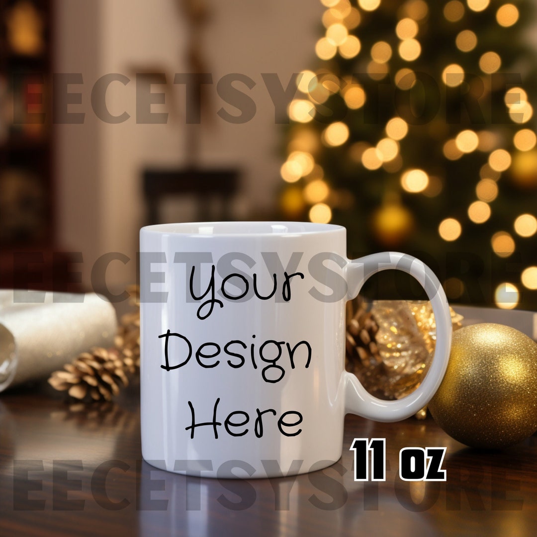 Printify Printful Mug Mockup for Christmas Mug Designs, Coffee Mug PNG ...