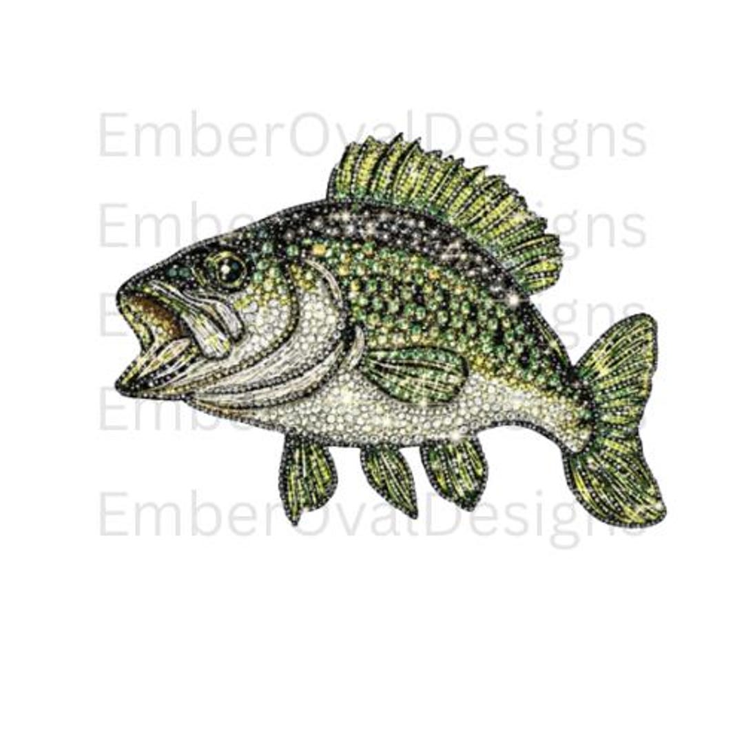 Faux Rhinestone Fish DTF Digital - Etsy