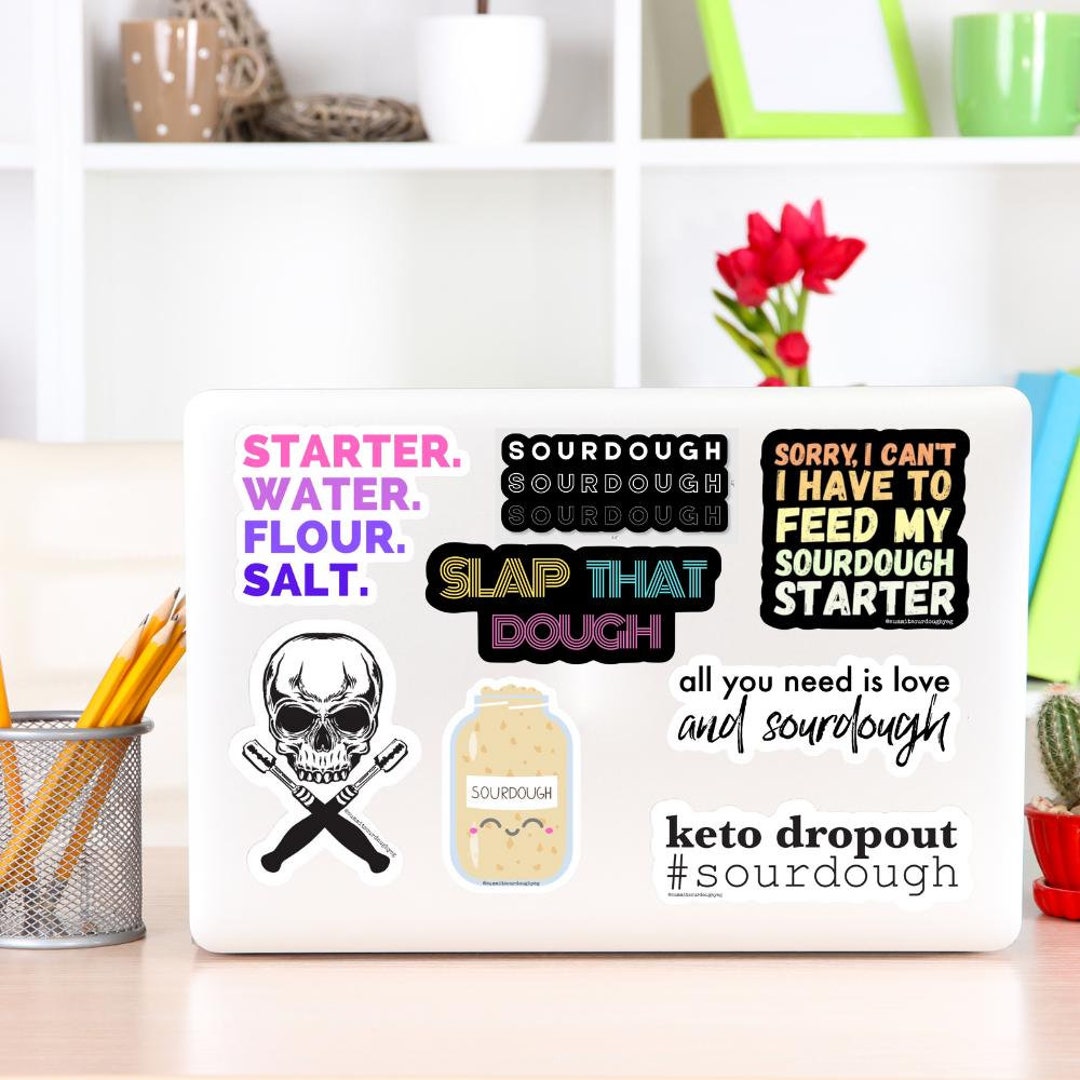 8 Pack Sourdough Sticker - Summit Sourdough Starter Homesteading Vinyl ...