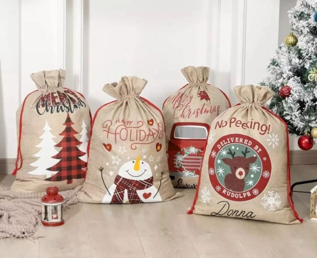 Santa Sack Bags, Personalized Xlarge Christmas Santa Sack With ...