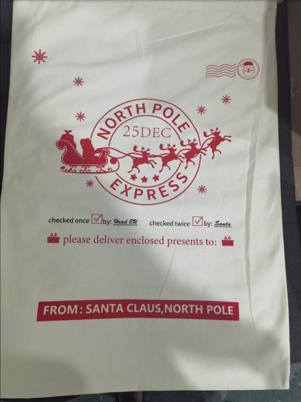 Santa Sack Bags, Personalized Xlarge Christmas Santa Sack With ...