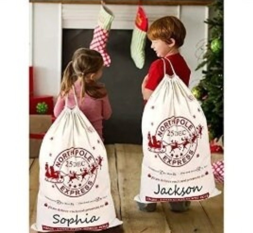 Santa Sack Bags, Personalized Xlarge Christmas Santa Sack With ...