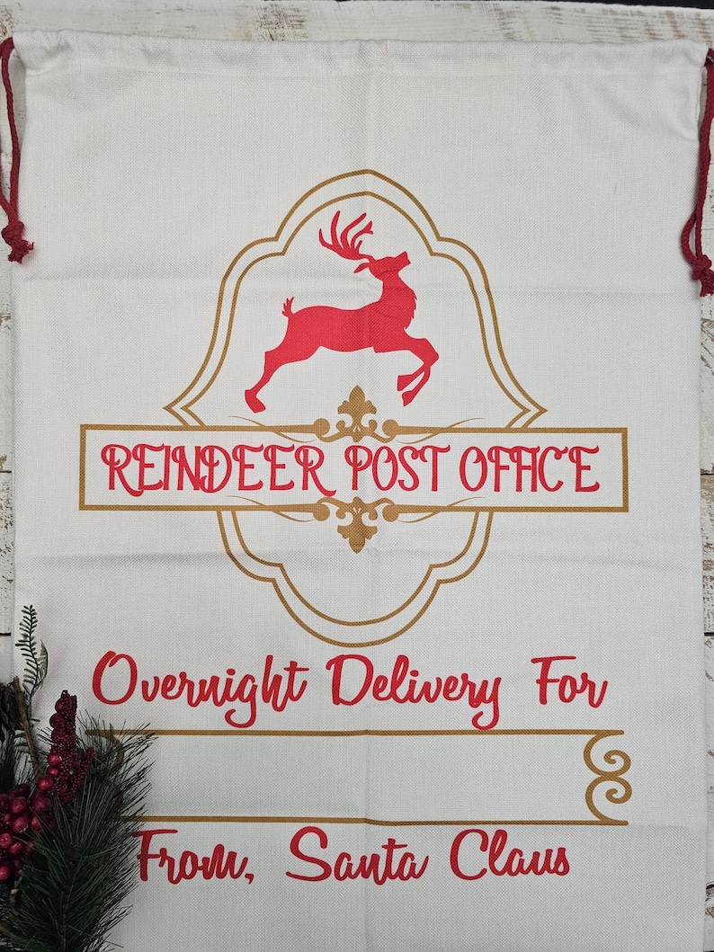 Personalized XL Santa Sack, North Pole Express Christmas Gift Bag (34 ...