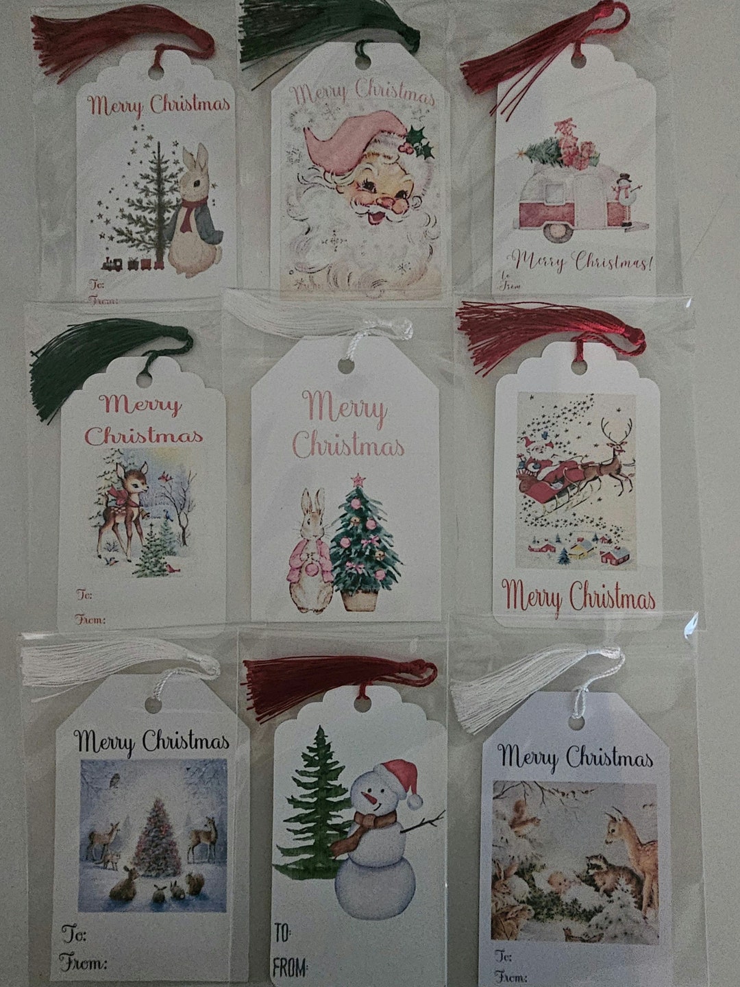 Vintage Cardstock Tags for Christmas Gifts. - Etsy