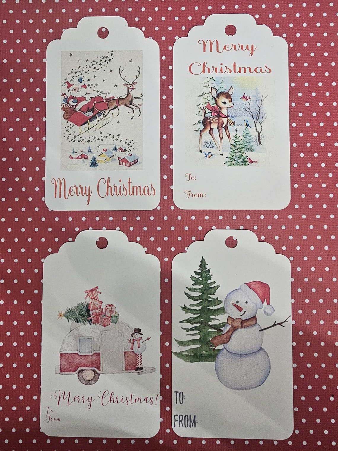 Vintage Cardstock Tags for Christmas Gifts. - Etsy