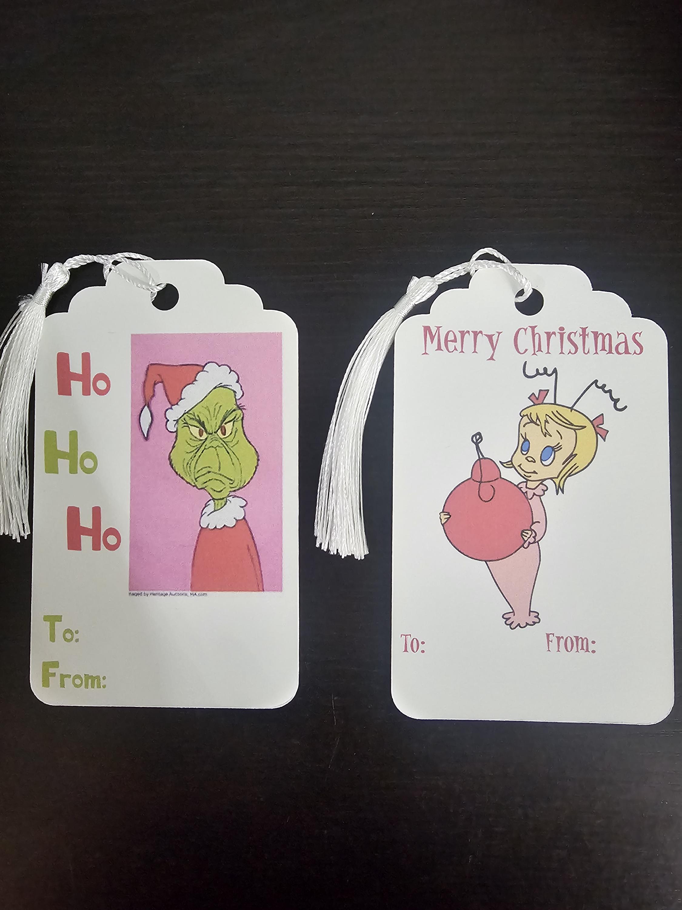 Vintage Grinch Cardstock Tags for Christmas Gifts. - Etsy