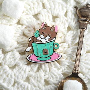 Puurfect Nap Spot Kitty Enamel Pin - Etsy