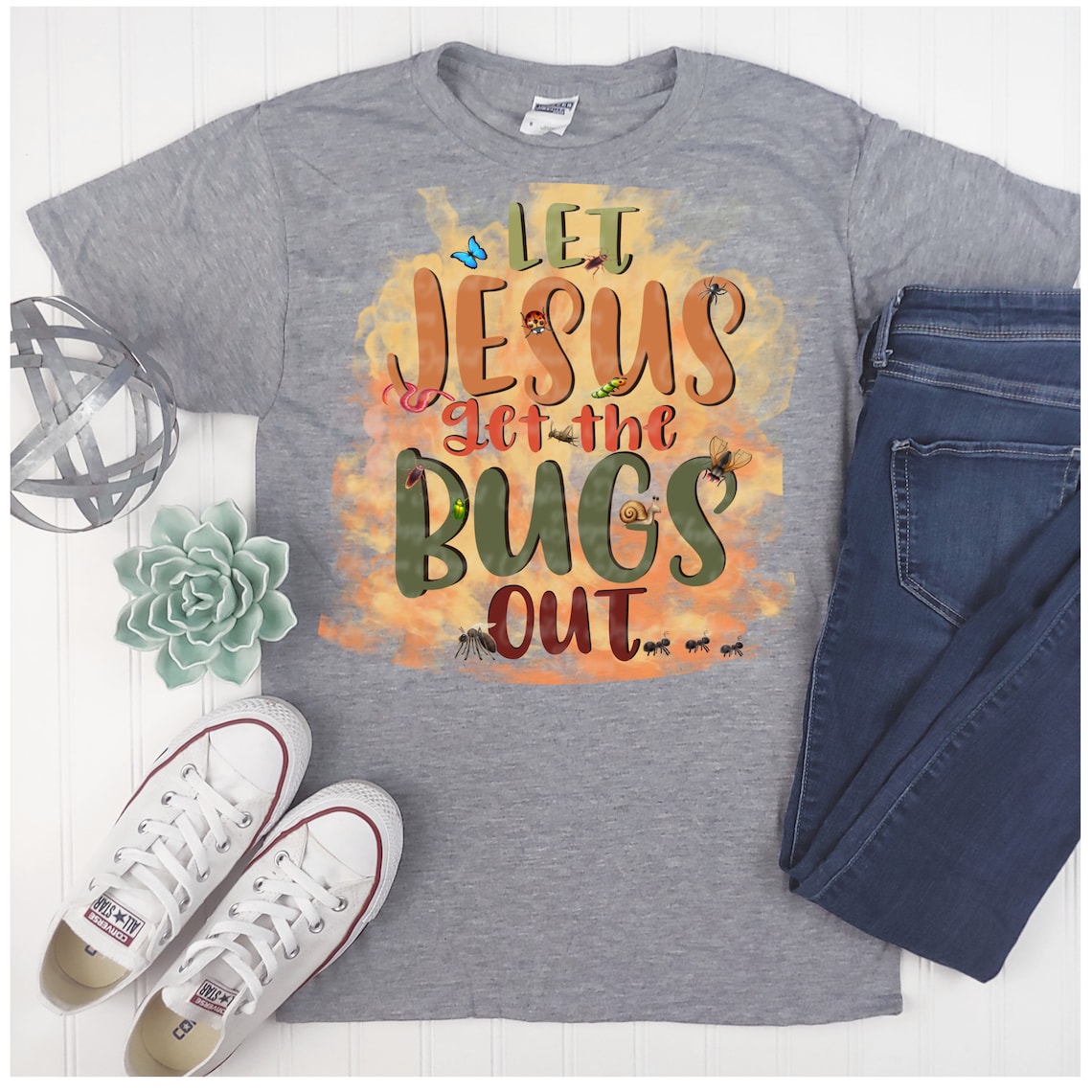 Let Jesus Get the Bugs Out, Christian PNG Kids Sublimation, Digital ...