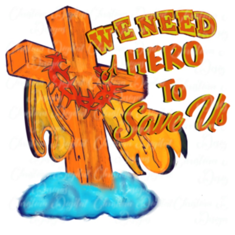 Hero Cross, Hand Drawn Sublimation Design, Digital Download, Printable ...