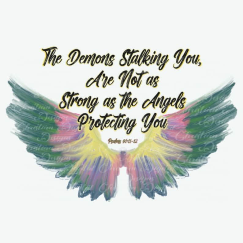 Angel Protecting You PNG Hand Drawn Sublimation Design, Digital ...