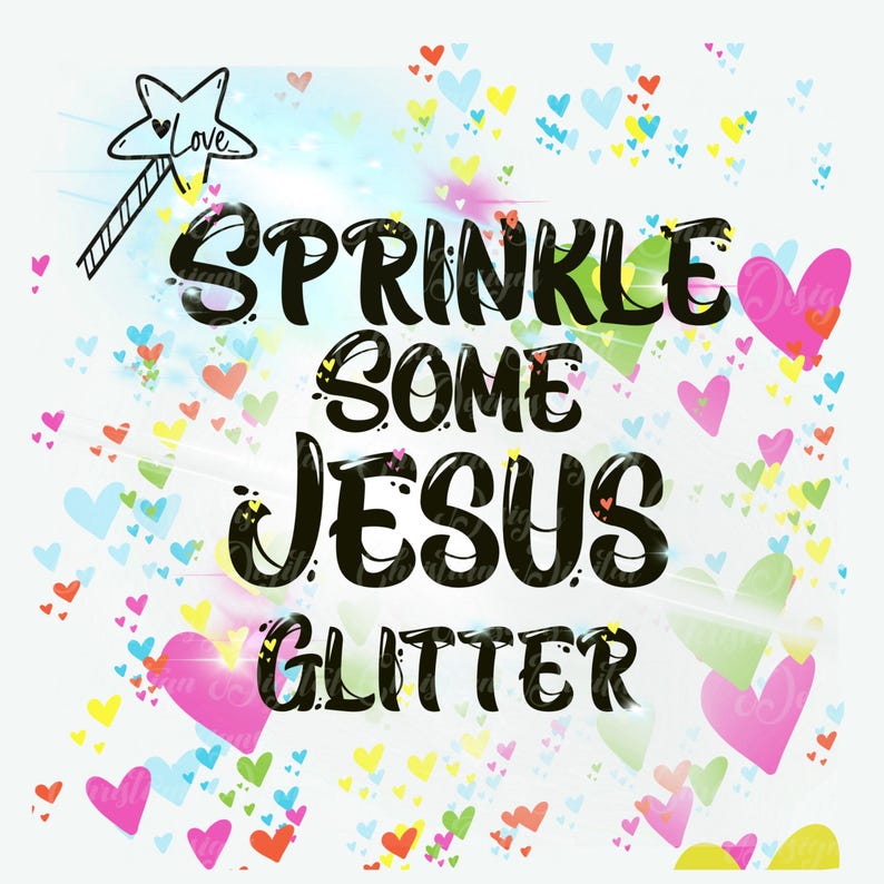 Jesus Glitter PNG Hand Drawn Sublimation Design, Digital Download ...