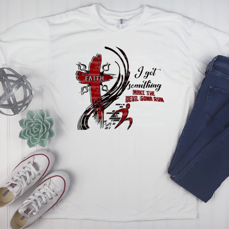 Cross Make the Devil Run, Hand Drawn Sublimation Design, Digital ...