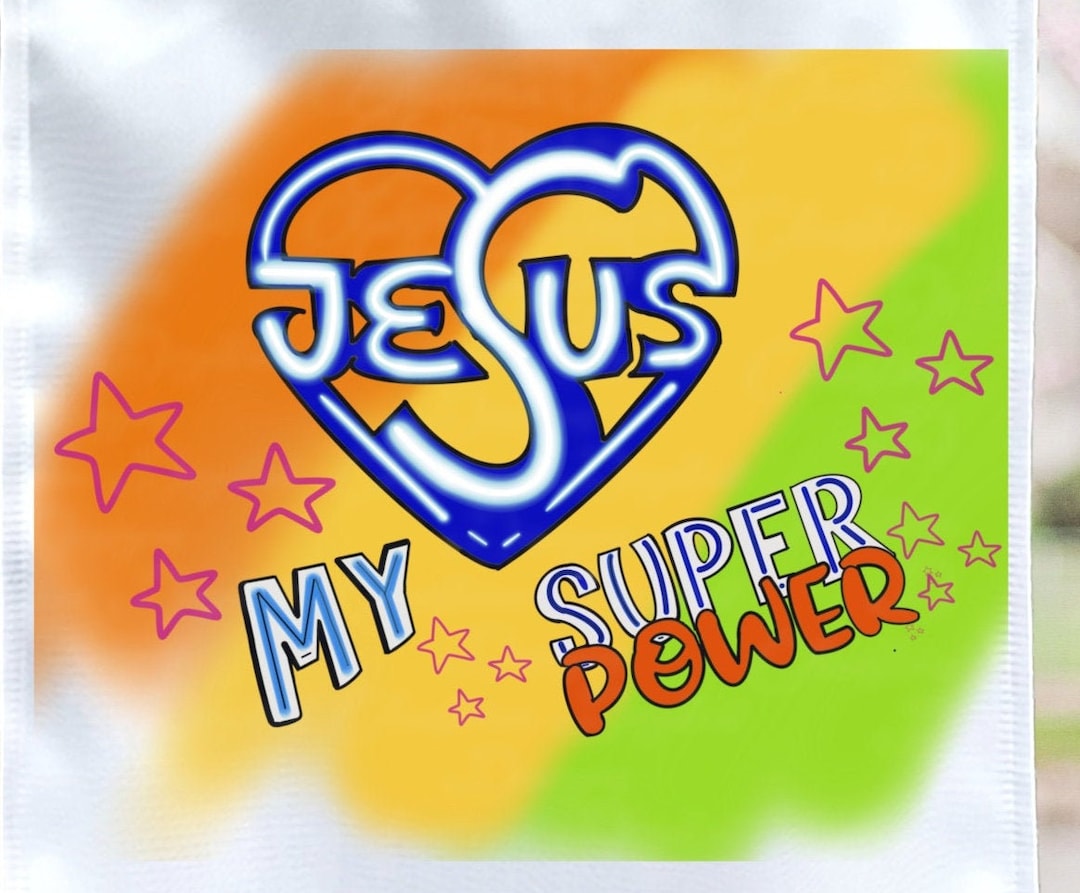 Jesus Super Hero Child, Hand Drawn Sublimation Design, Digital Download ...