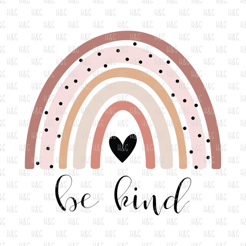 Be Kind Rainbow PNG Kindness PNG File - Etsy