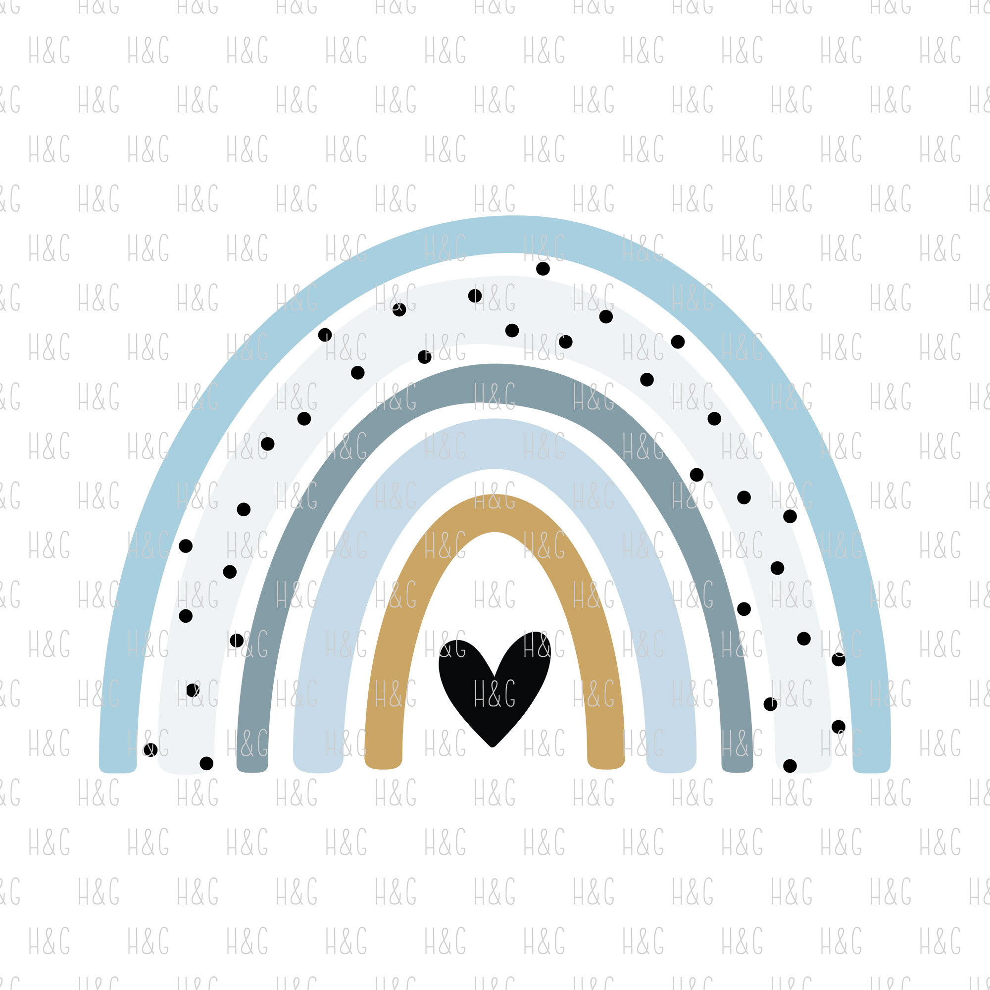 Blue Rainbow PNG File for Sublimation Blue Rainbow Digital - Etsy